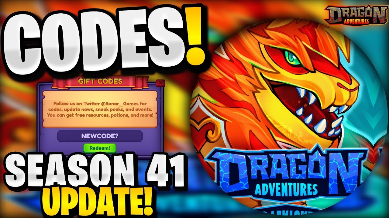 🤯*NEW?* ALL WORKING SEASON 41 UPDATE CODES FOR DRAGON ADVENTURES ...