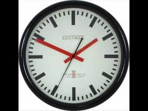 Swiss Station Wall Clock + Sweep Second Hand 30cm - YouTube