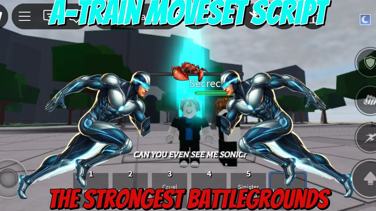 💪🔵*NEW* A-Train Moveset Script in The Strongest Battlegrounds - YouTube