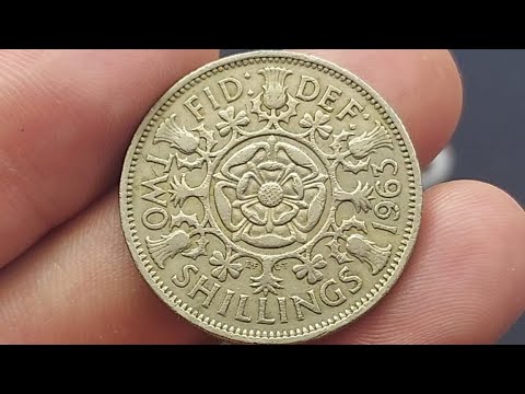 UK 1963 TWO SHILLINGS Coin VALUE + REVIEW Queen Elizabeth II - YouTube