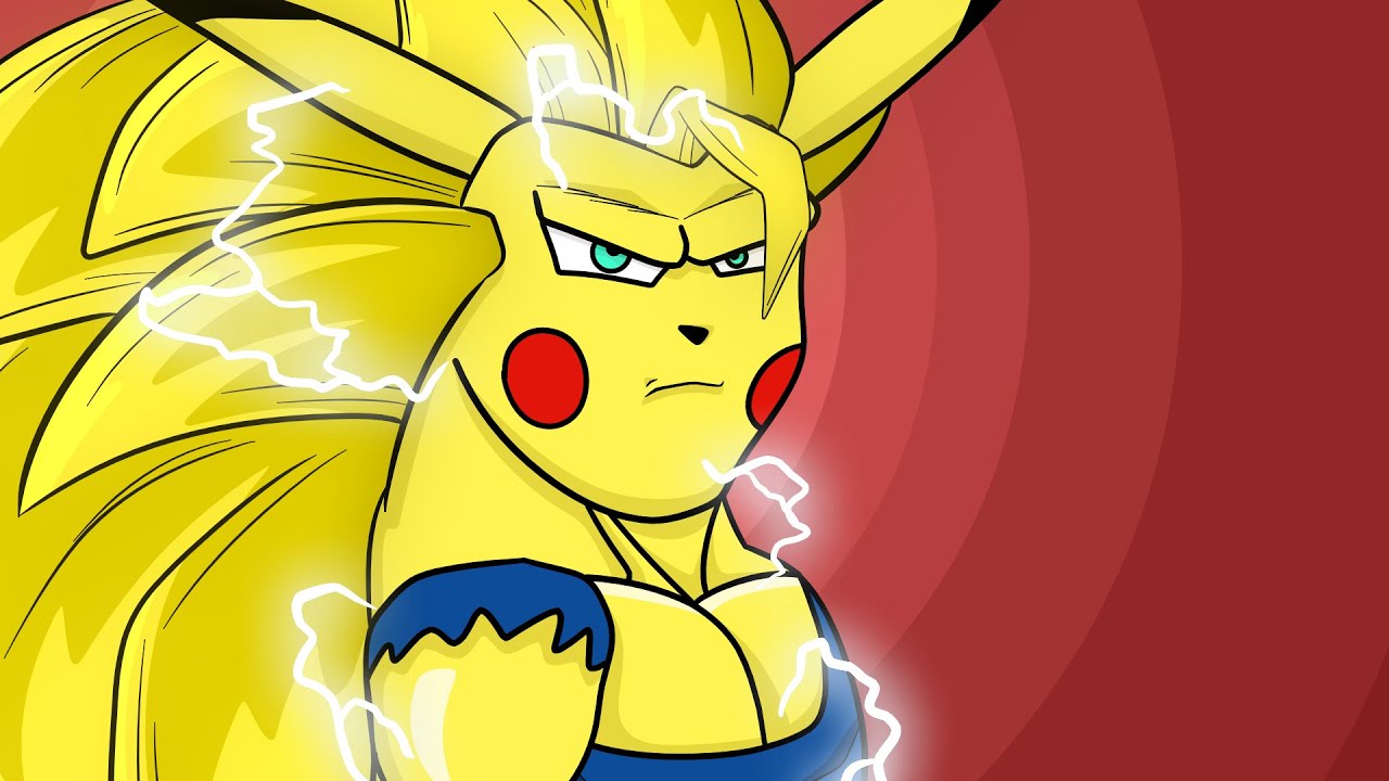 Pikachu goes Super Saiyan 3 - YouTube