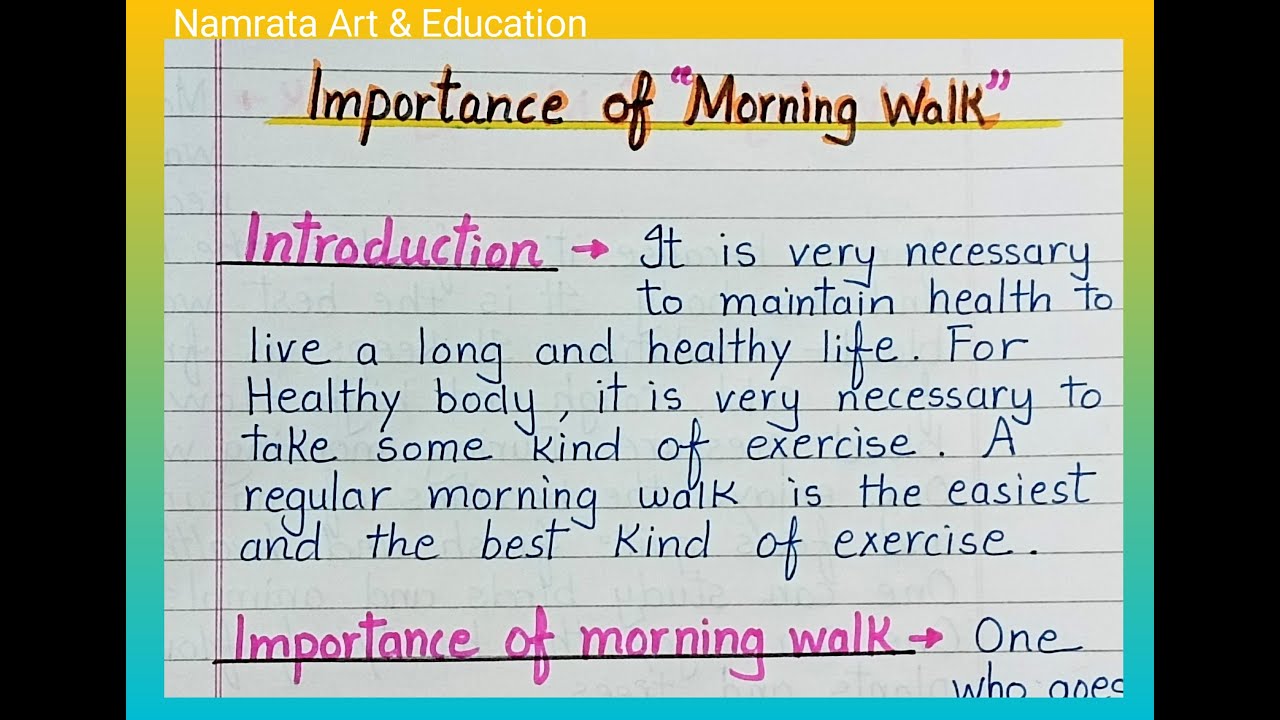 Essay on Importance of Morning walk in English/Morning walk essay ...