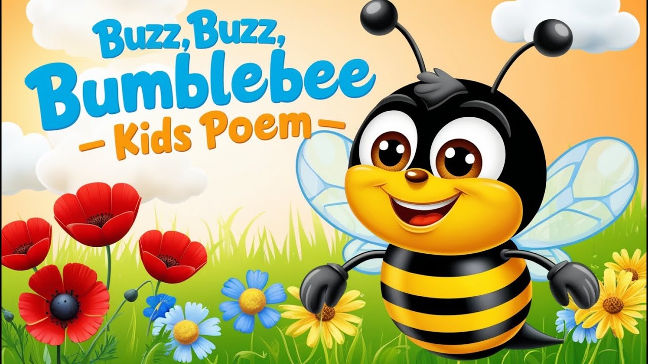 Buzz, Buzz, Bumblebee - Kids Poem In English | Cartoon Land | - YouTube
