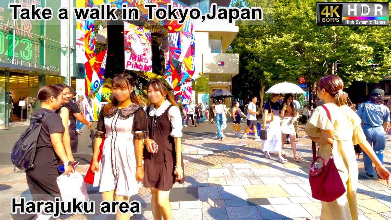 4K 60fps HDR// Take a walk in Tokyo, Japan, Omotesando Street→harajuku ...
