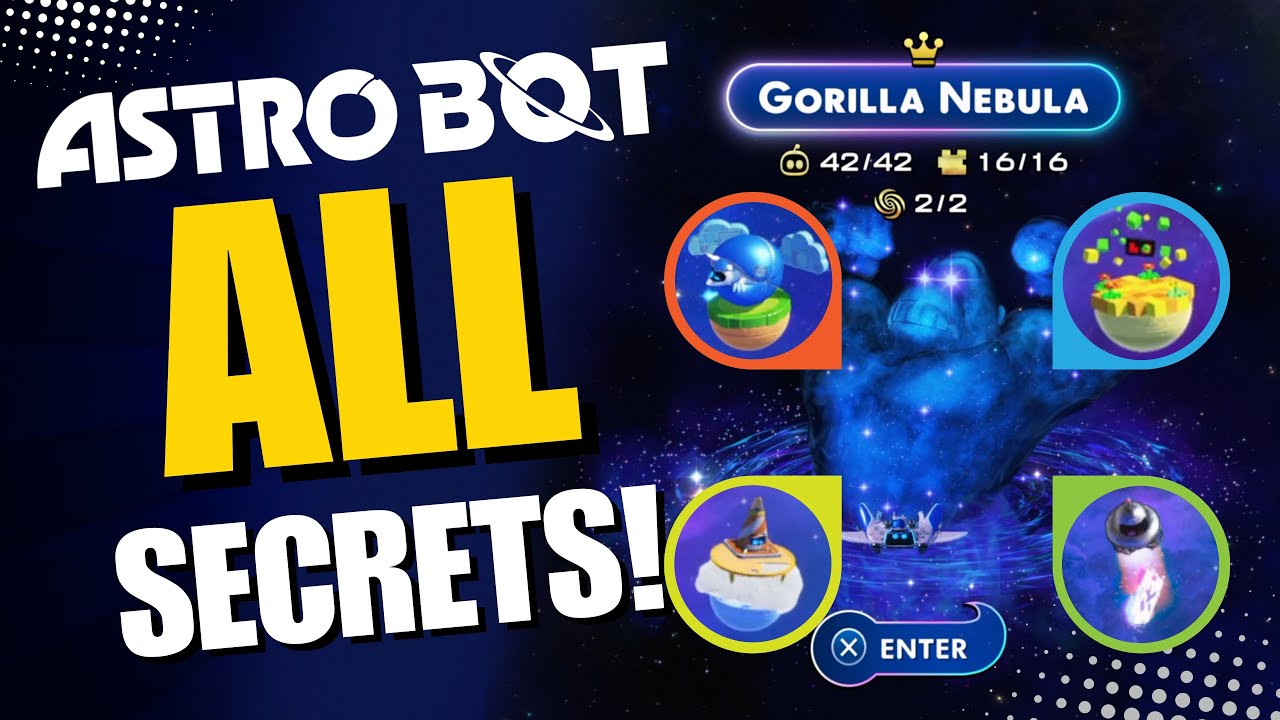 🤖 Astro Bot - Gorilla Nebula Hidden Collectibles: All Hidden Levels ...