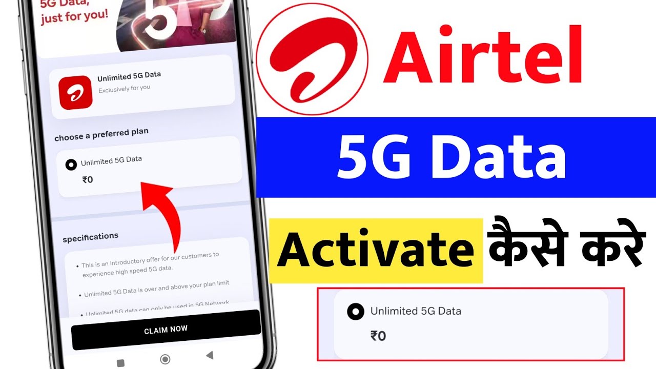 Airtel 5G Data Activate Kaise Kare | How to Activate Airtel 5G Unlimited| Airtel 5G unlimited ...