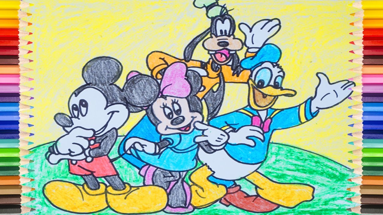 [Cute] Drawing MICKEY MOUSE and FRIENDS ! Step by Step Easy to Draw and ...