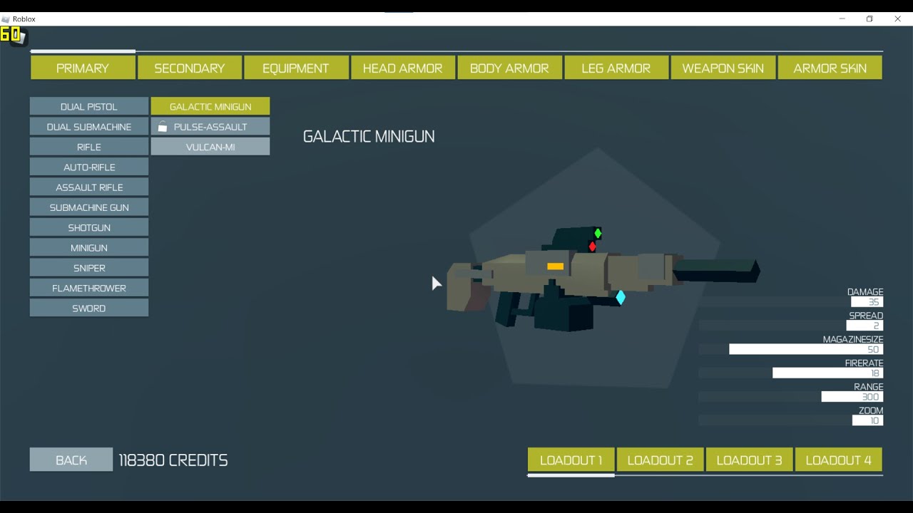 Roblox Polyguns - Galactic Minigun - YouTube