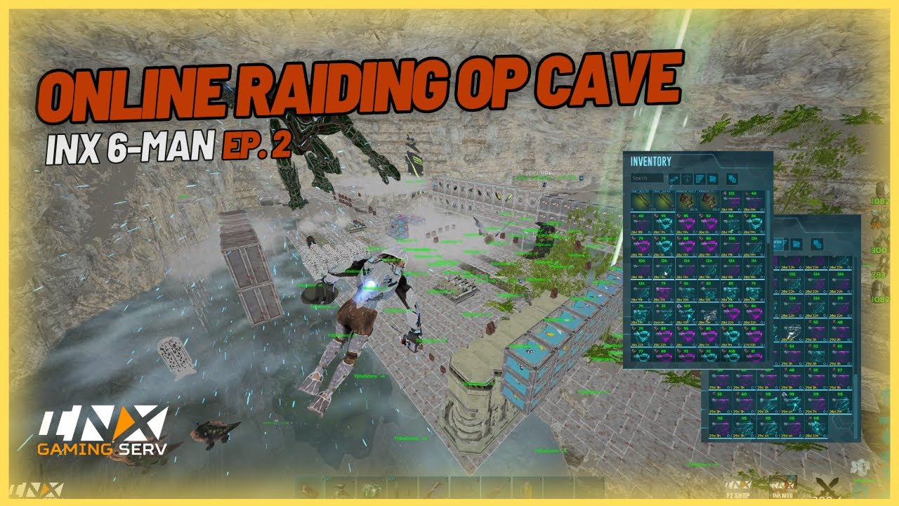 Online Raiding INSANE Cave | INX 6-Man | Ark PvP | Ep.2 - YouTube