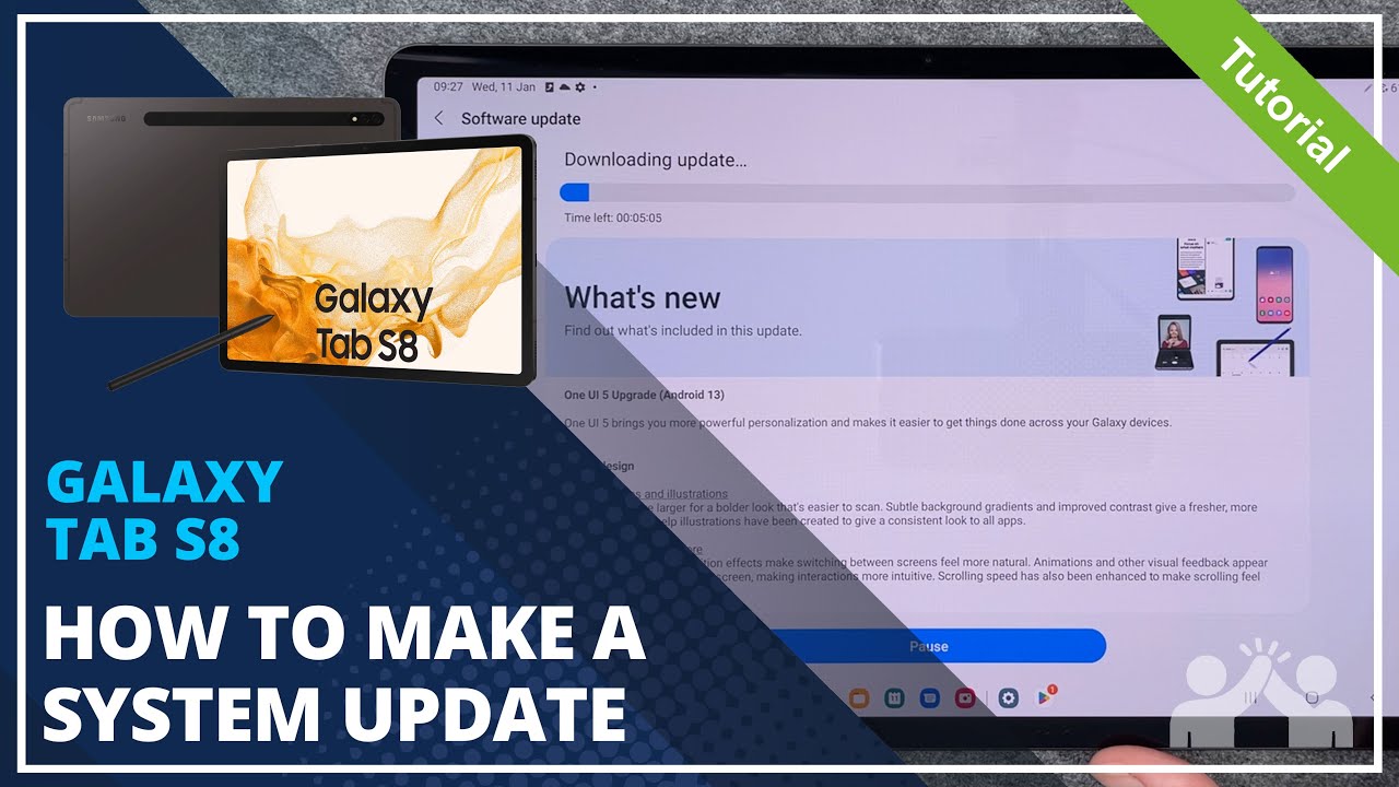Samsung Galaxy Tab S8+, S8, S8 Ultra- How to Software Update • 📱 • 🔄 ...