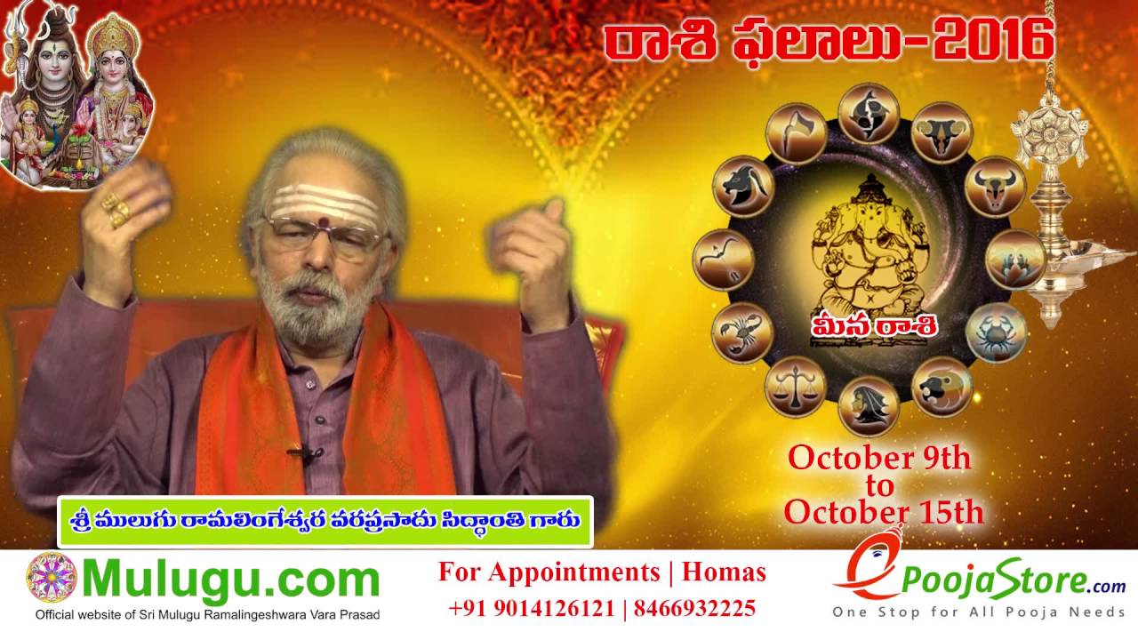 Meena Rasi (Pisces Horoscope) - October 9th 2016 to October 15th 2016 ...