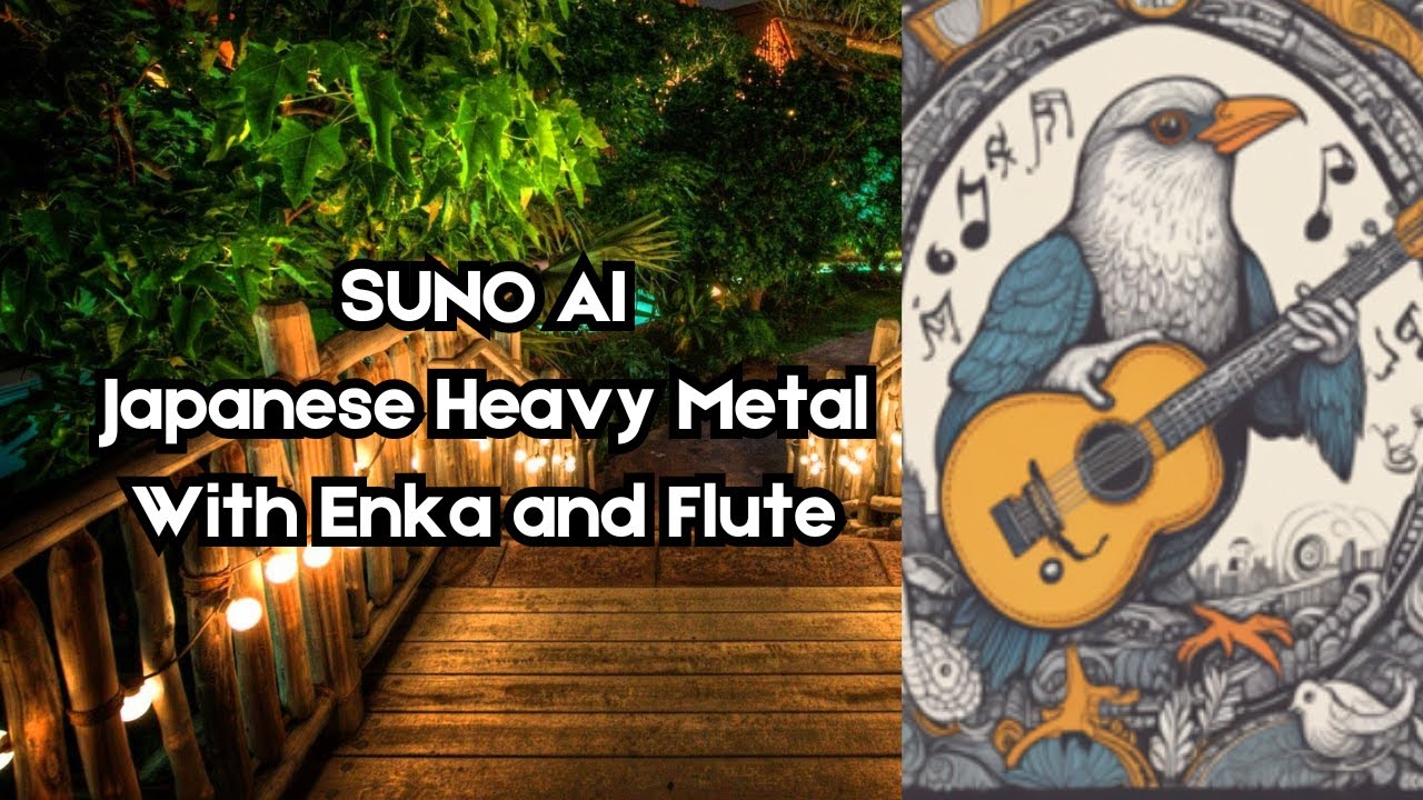 SUNO AI Japanese Heavy Metal combine with Enka and Flute - YouTube