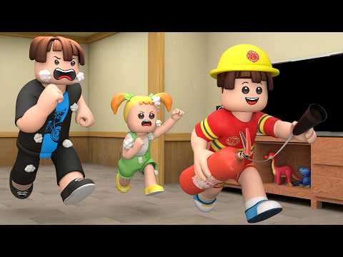 ROBLOX Brookhaven 🏡RP - FUNNY MOMENTS: The Bacon Hair Becomes a Firefighter | Roblox Edgar