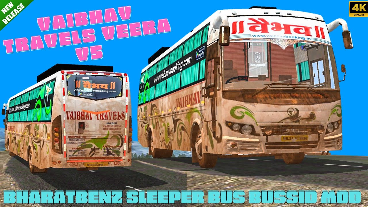 Bharatbenz Sleeper Vaibhav Travels Veera Bus Mod Download Bus Simulator ...