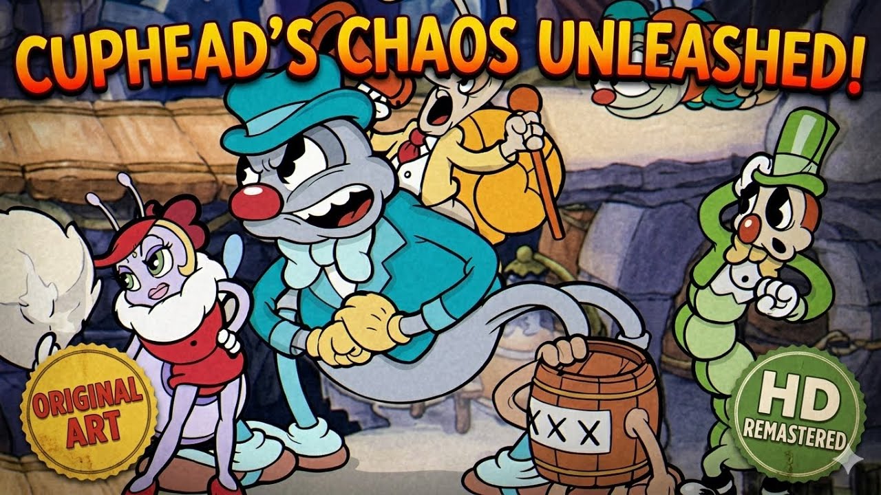 Cuphead The Delicious Last Course - Moonshine Mob Boss Fight - YouTube