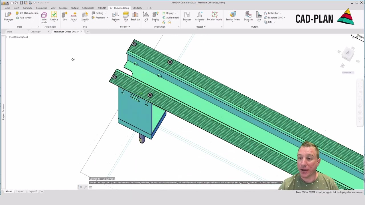 ATHENA – from 2D+ to 3D and export to EluCAD - YouTube