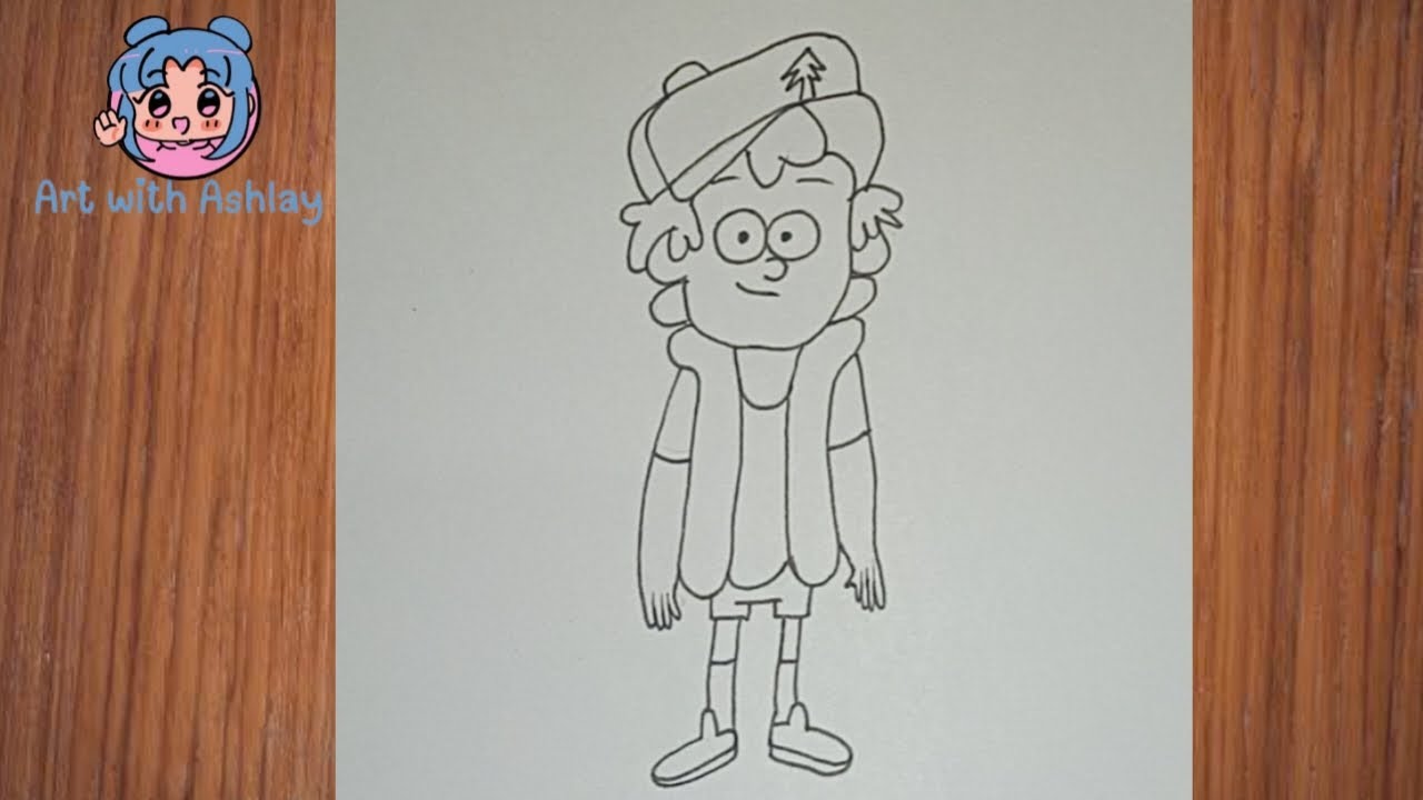 How to draw a dipper pines (very easy) step by step for beginners - YouTube