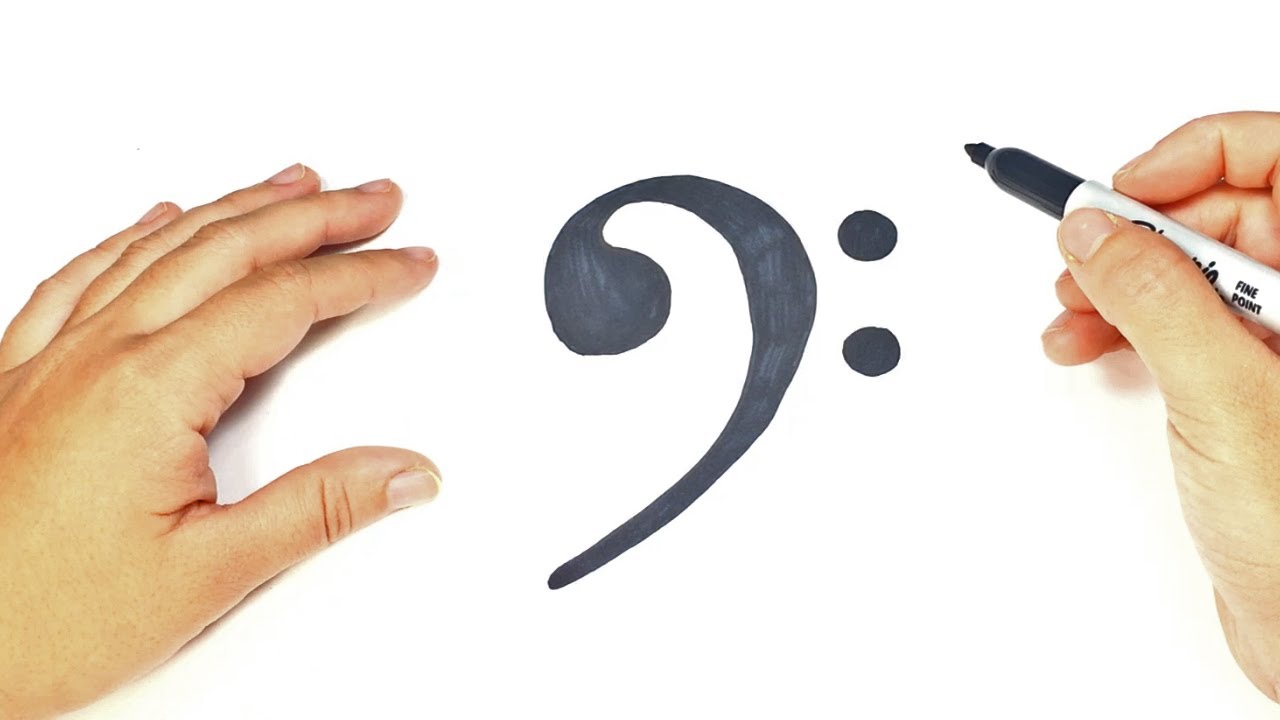 Como dibujar la Clave de Fa | Dibujo de Clave de Fa paso a paso - YouTube