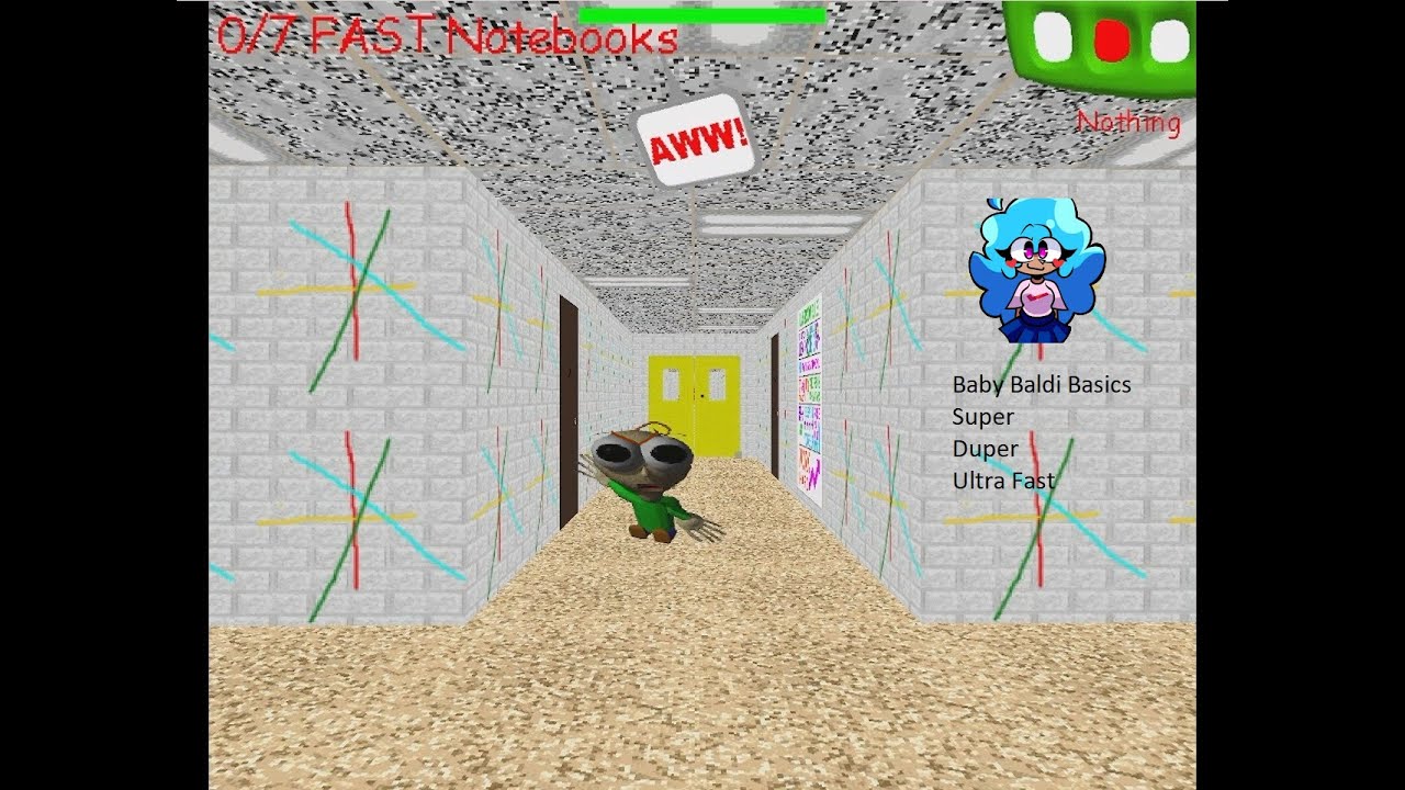 Baby Baldi Basics Super Duper Ultra Fast - YouTube