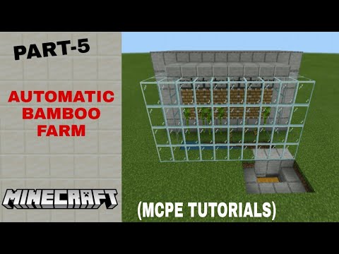PART-5 HOW TO MAKE A AUTOMATIC BAMBOO FARM IN MINECRAFT (MINECRAFT PE ...