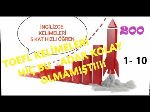 AKILLI SELFİ İLE İNGİLİZCE KELİMELER: 1 - 10 TOEFL'DAN 200 KELİME