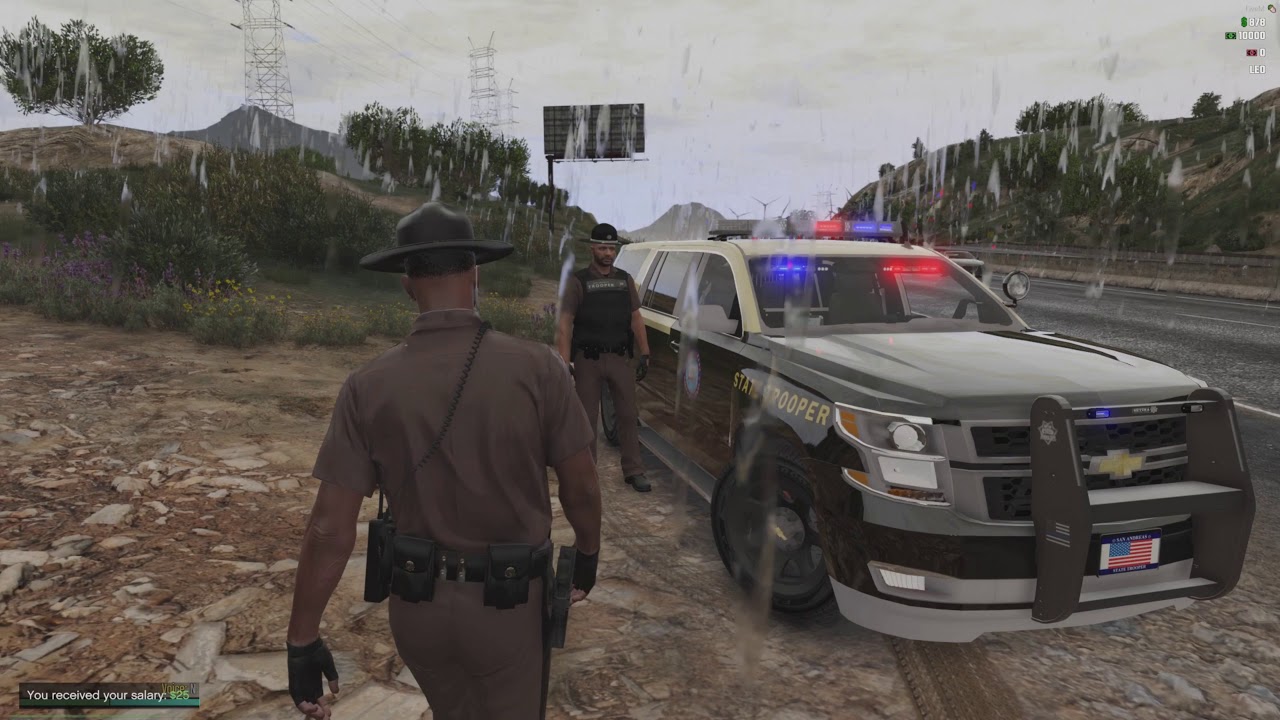 OCRP Live PD | Rainy Patrol San Andreas State Police - YouTube