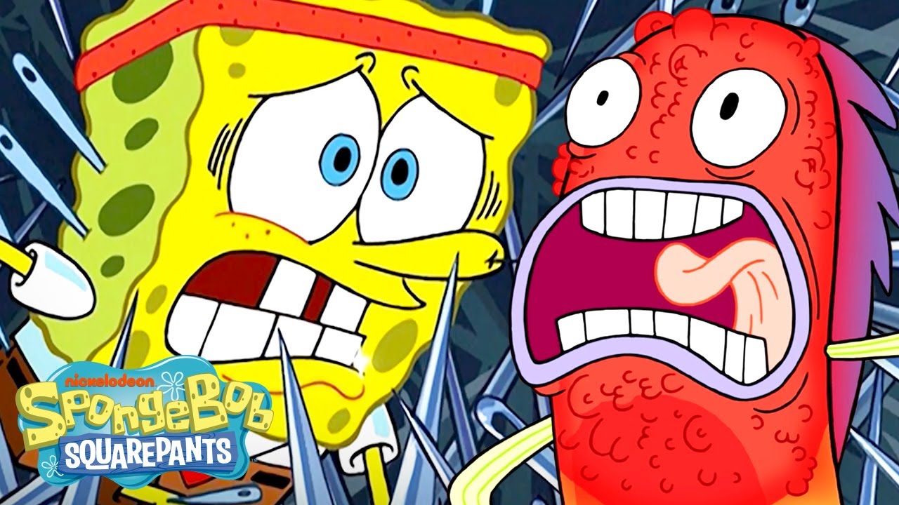 SpongeBob Characters Getting Hurt for 45 Minutes Straight 🤕 ...