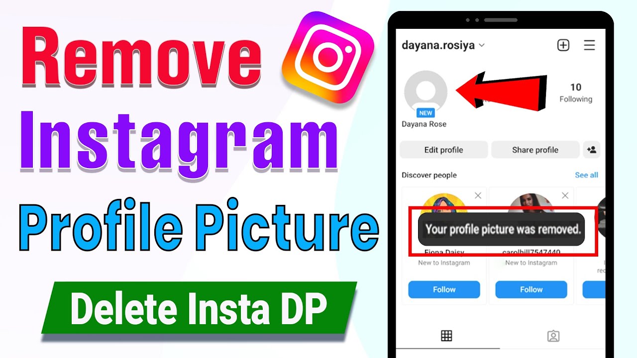 How to delete instagram profile picture 2024 || how to remove instagram ...