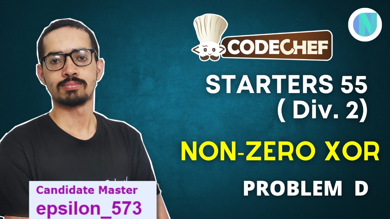 Non Zero Xor Nzxor Codechef Starters 55 Div2 Problem D Youtube