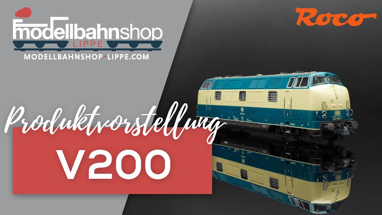 Roco | V 200 | BR 221 | DB | Epoche IV | Spur H0 - YouTube