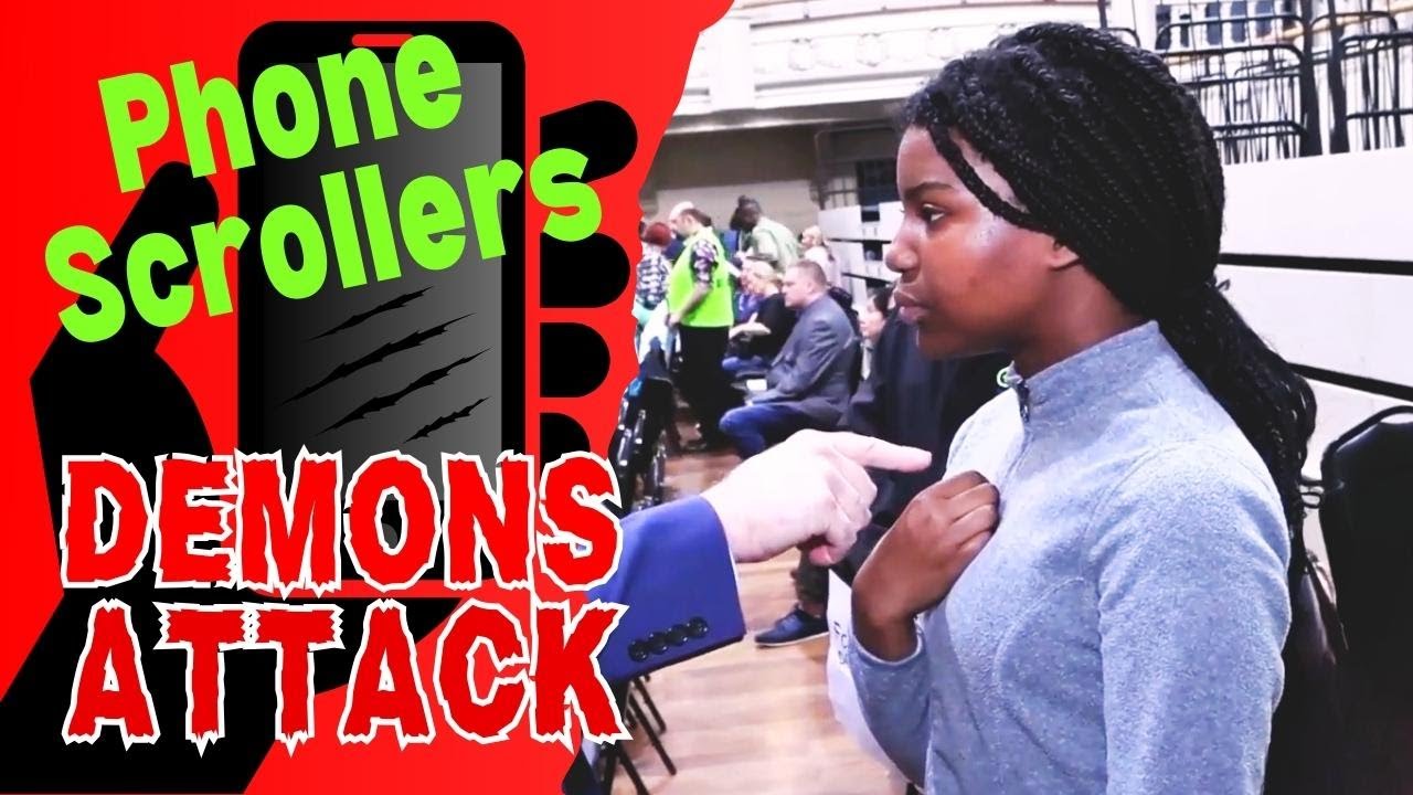 DANGER of PHONE SCROLLING. DEMON ATTACKS girl while scrolling on her ...