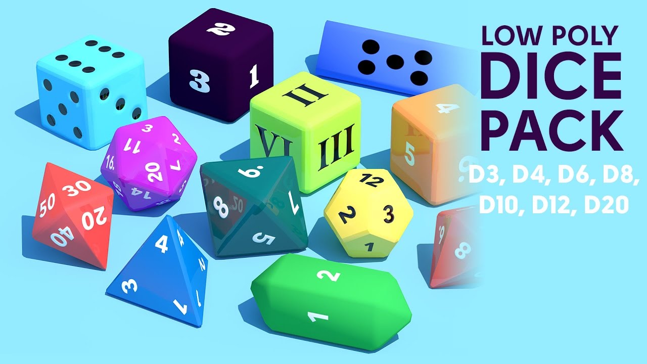 Devil's Work.shop - Low Poly Dice Asset Pack - YouTube