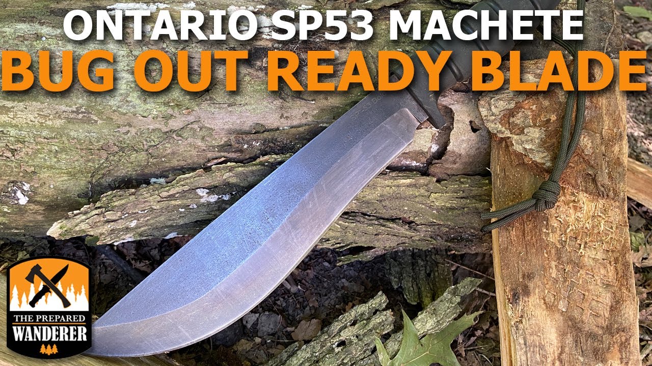 Ontario SP53 Machete Bug Out Ready Blade - YouTube