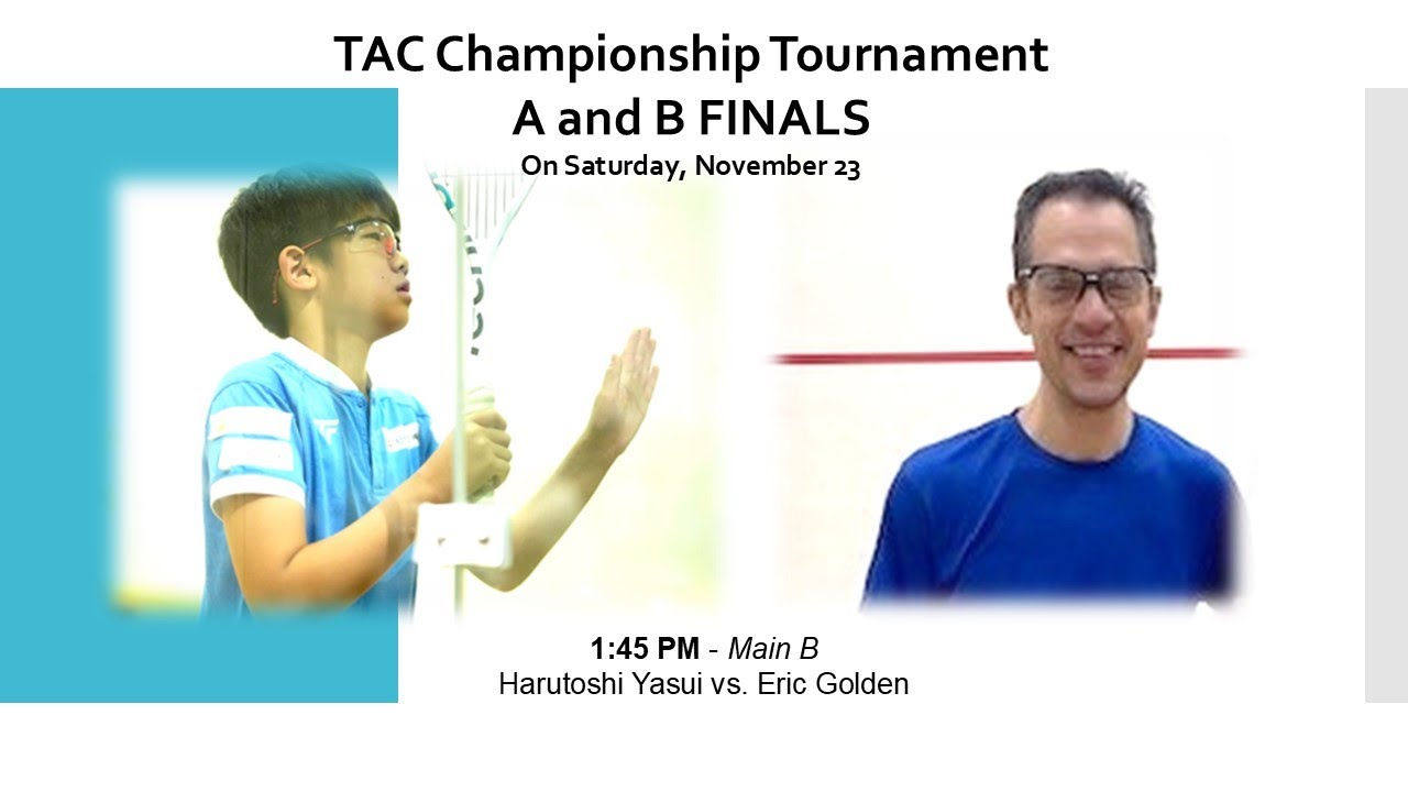 TAC Championship Tournament A and B Finals: Main B Harutoshi Yasui vs ...