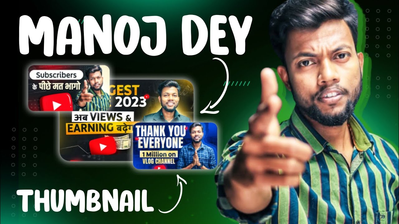 How To Make Thumbnail Like Manoj Dey In Mobile | Manoj Dey Thumbnail ...