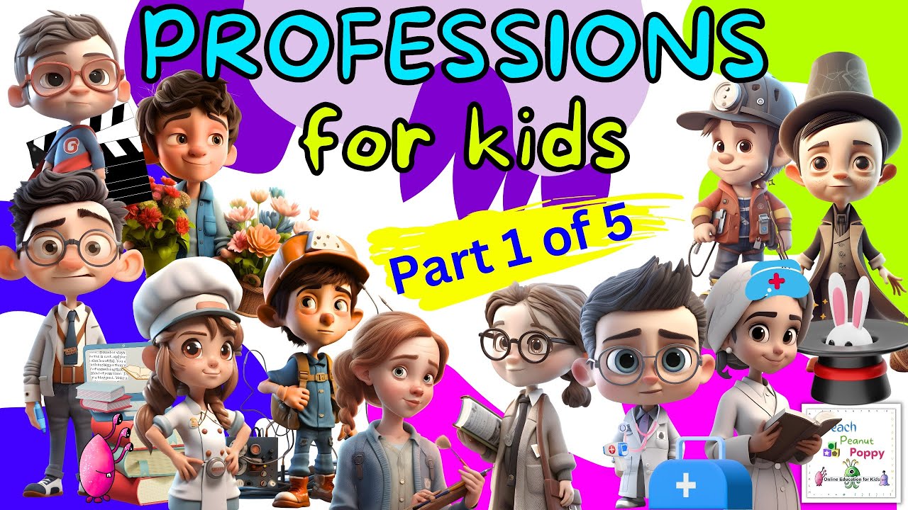 Professions Vocabulary For Kids | Types Of Jobs | List Of Jobs And ...