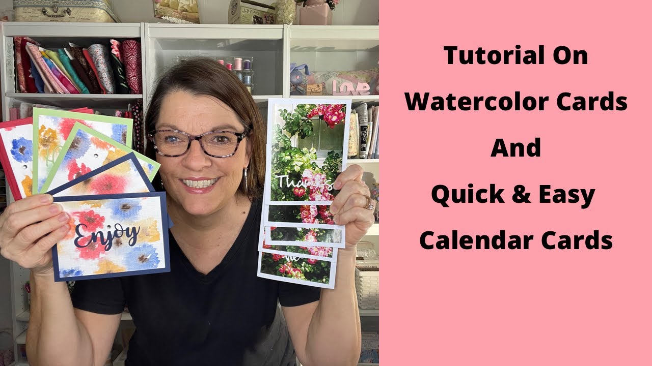 DIY Watercolor Cards & Quick & Easy Calendar Cards - YouTube