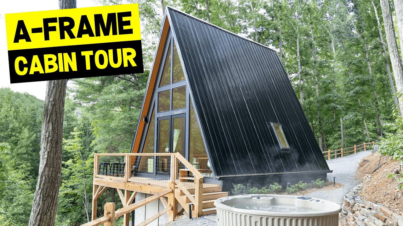 Tiny Log Cabin A Frame NEW Waterfront A Frame Glamping Cabin Tiny