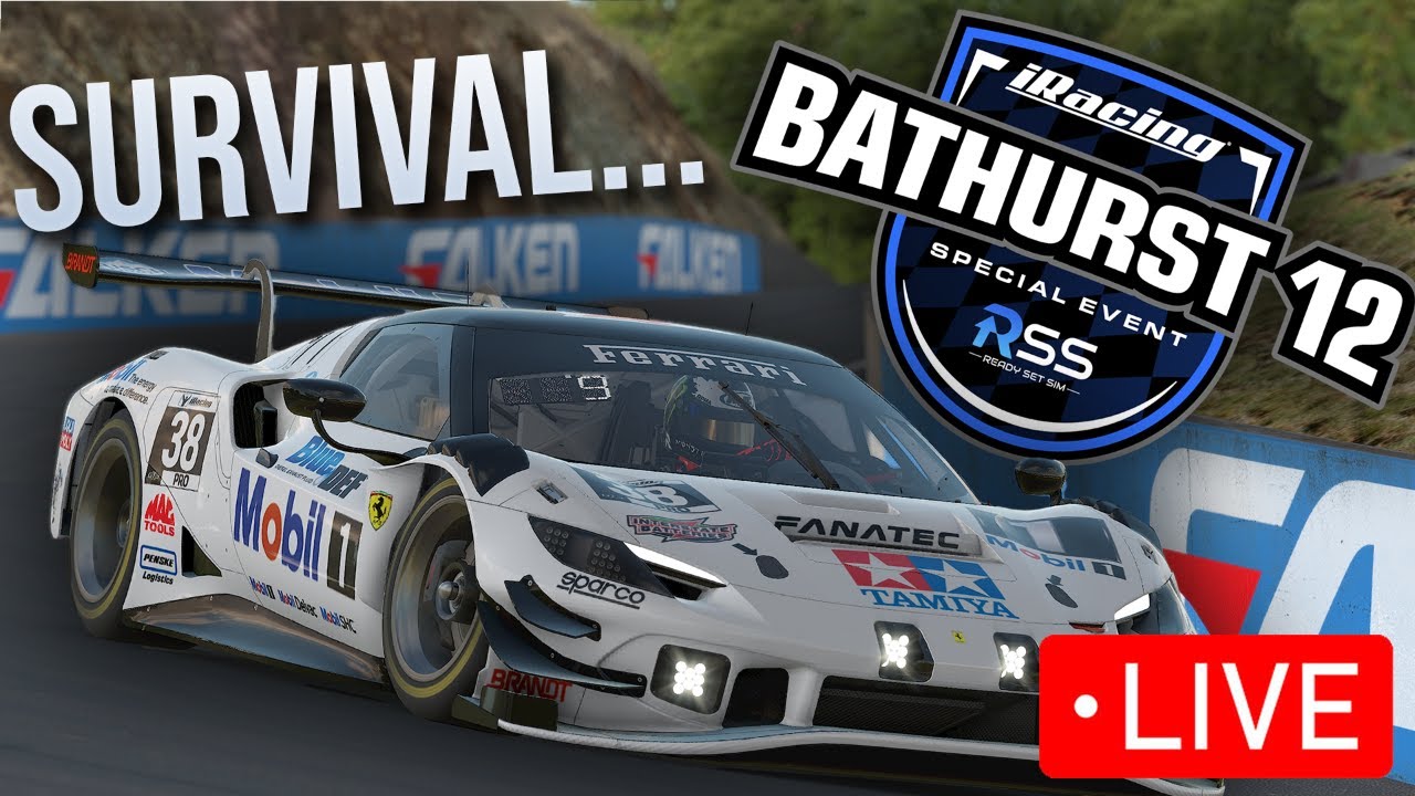 12 hours at the HARDEST TRACK on iRacing... (Bathurst 12 Live) - Part 1 ...