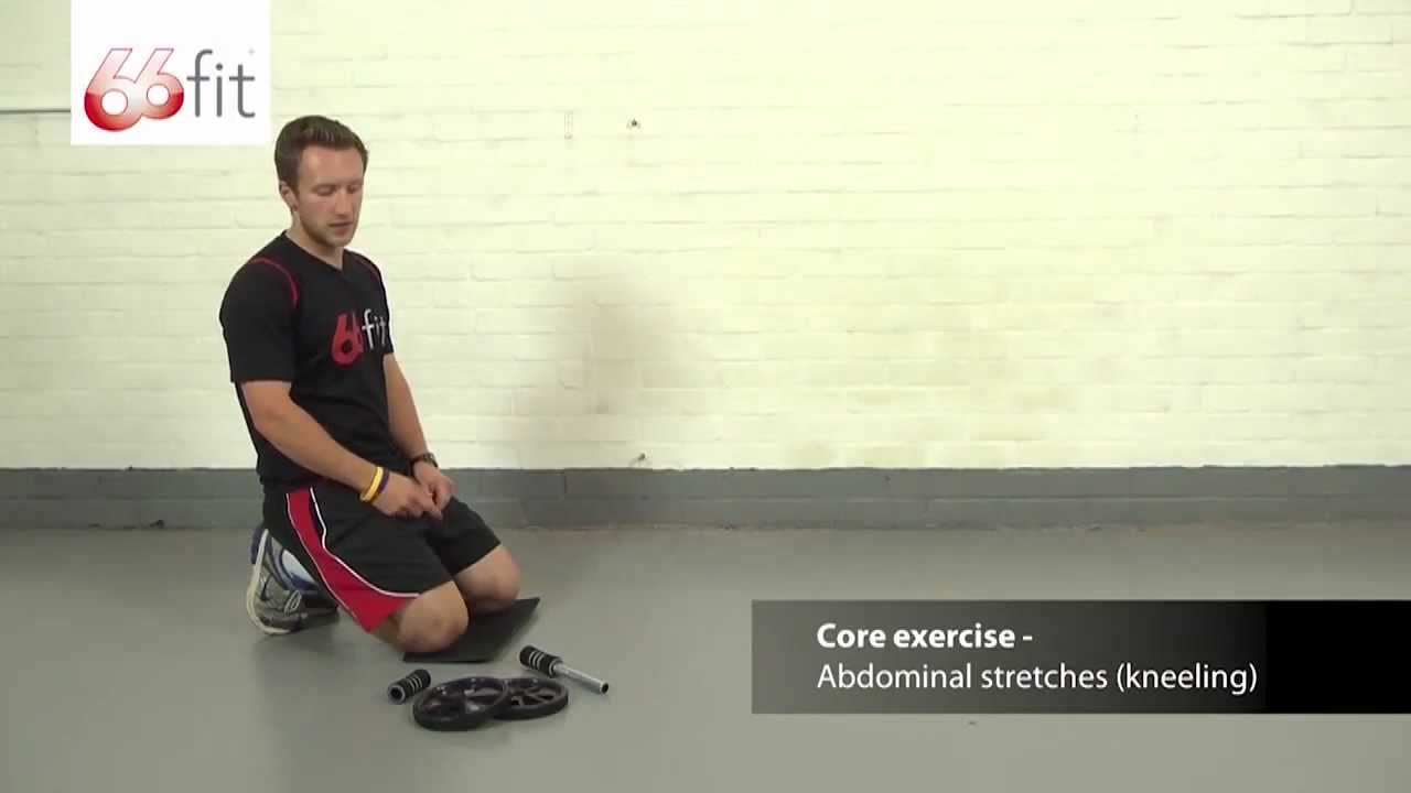 Abdominal Exercises & Workout using the 66fit Abdominal Roller Wheel ...
