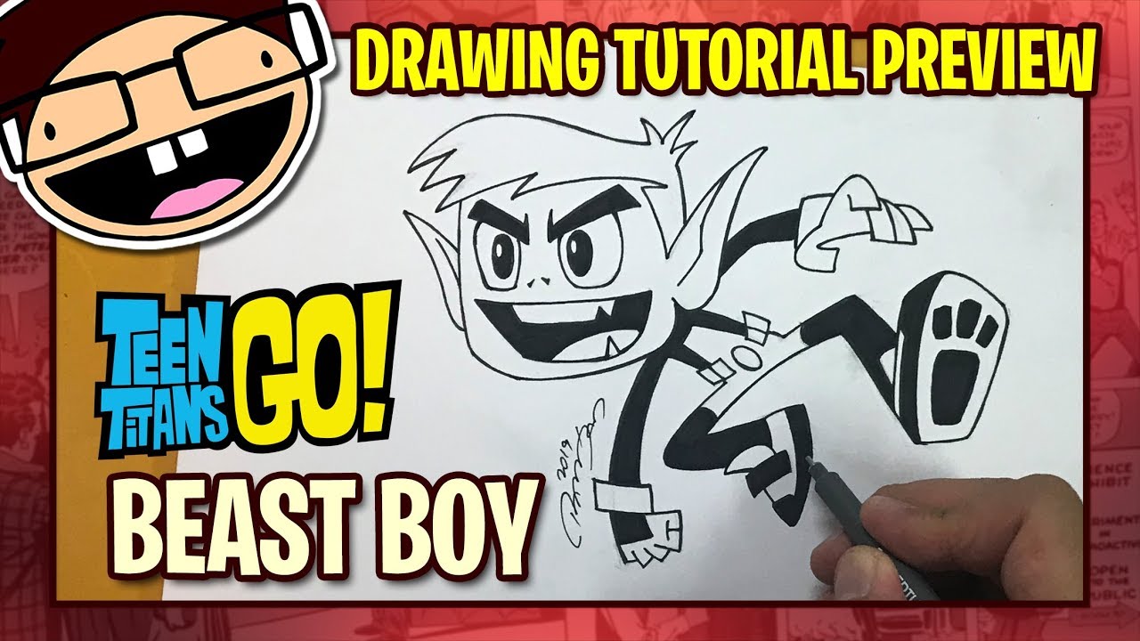 [PREVIEW] How to Draw BEAST BOY (Teen Titans Go!) | Tutorial Time Lapse ...