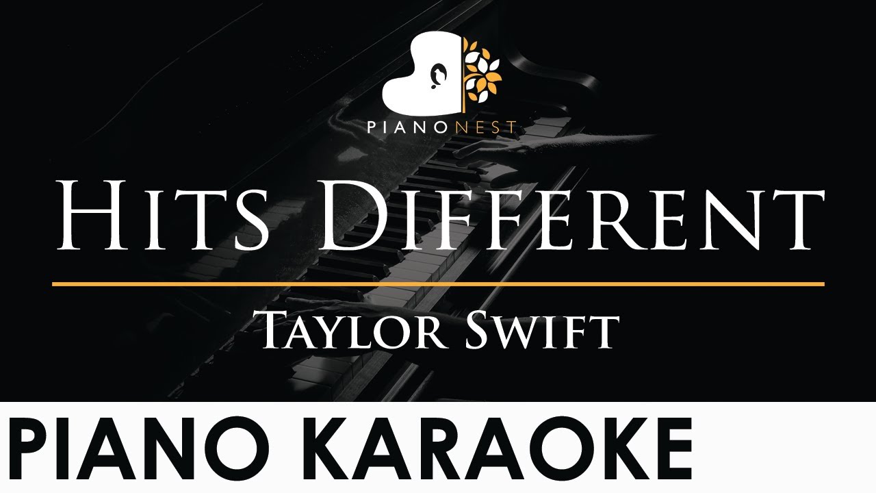 Taylor Swift - Hits Different - Piano Karaoke Instrumental Cover with ...