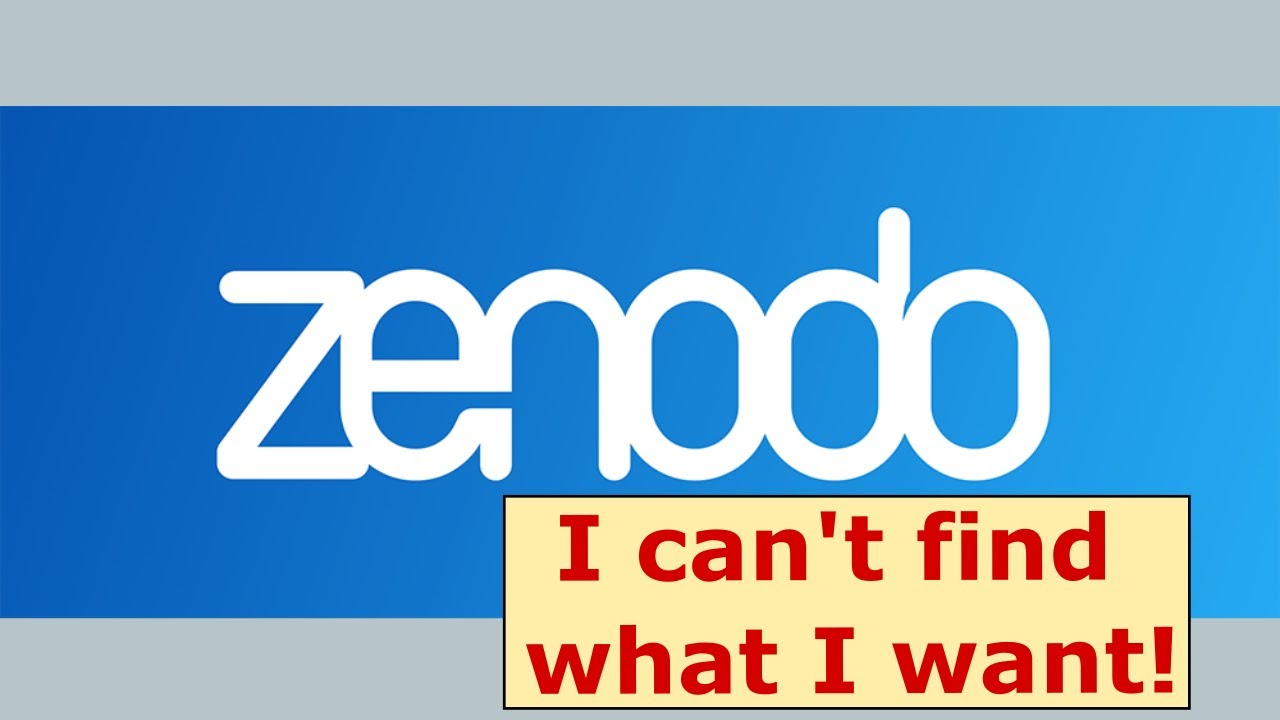 Why you shouldn't publish data to Zenodo - YouTube