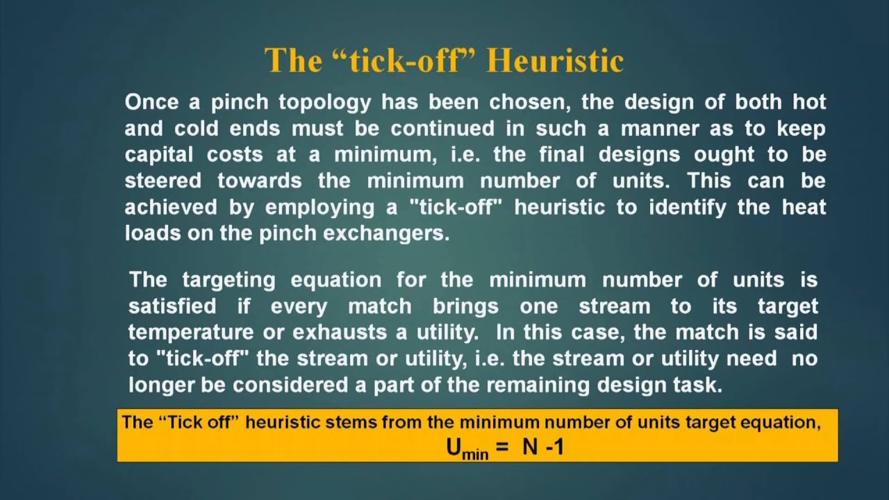 Mod-05 Lec-02 Rules for Pinch Design Method (PDM)-2nd Part - YouTube