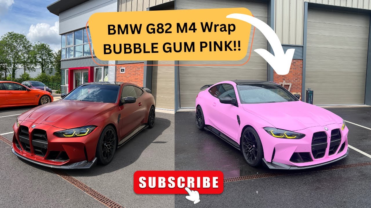 MENTAL G82 BMW M4 gets full wrap in BUBBLE GUM PINK! - YouTube