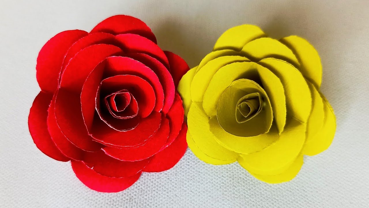 DIY / Paper Rose / How to make awesome and easy paper rose / Complete ...