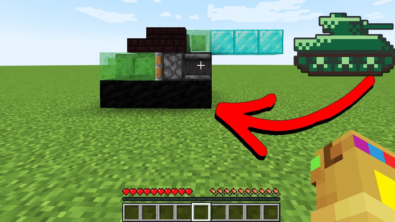 how to build a tank in MINECRAFT - YouTube
