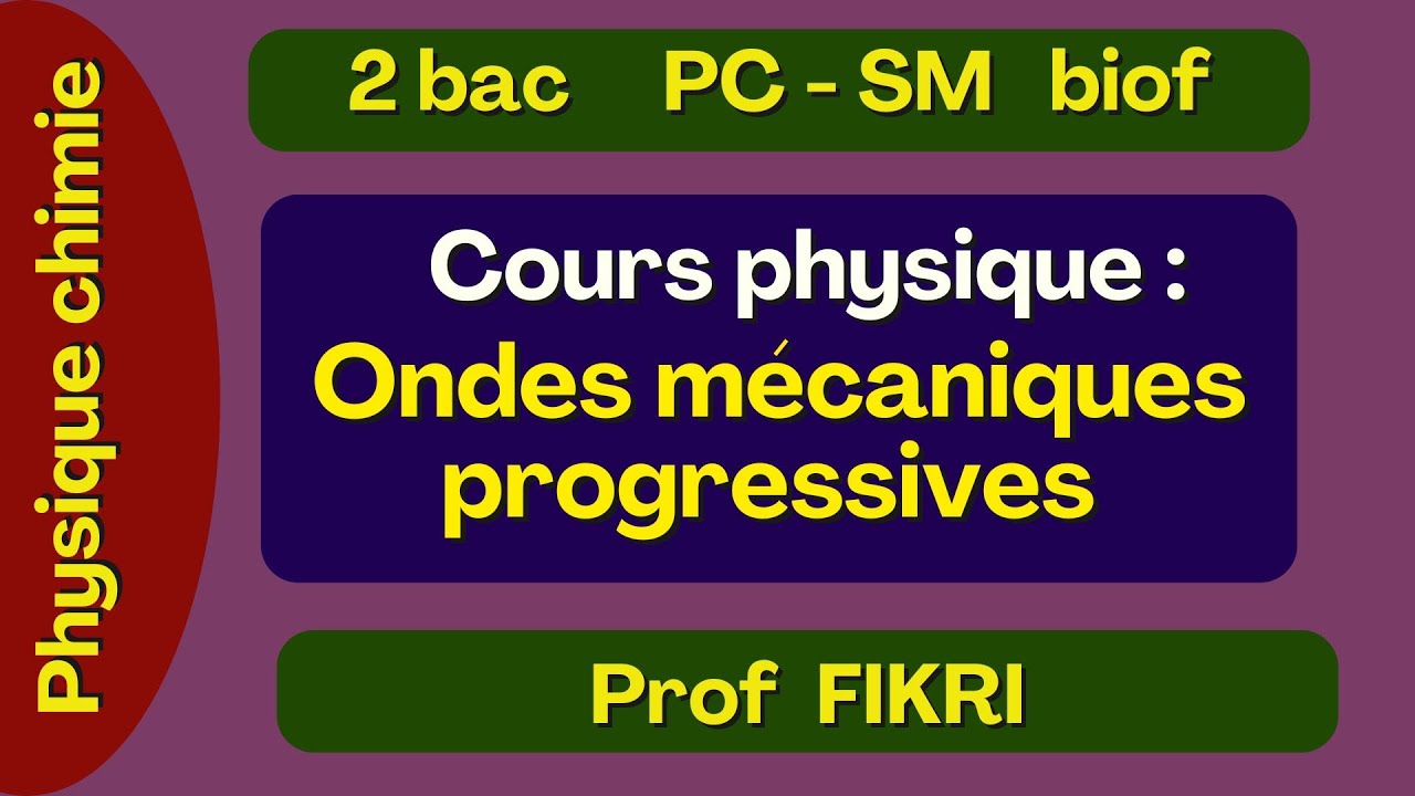 Ondes mécaniques progressives 2 bac : L'essentiel du cours - YouTube