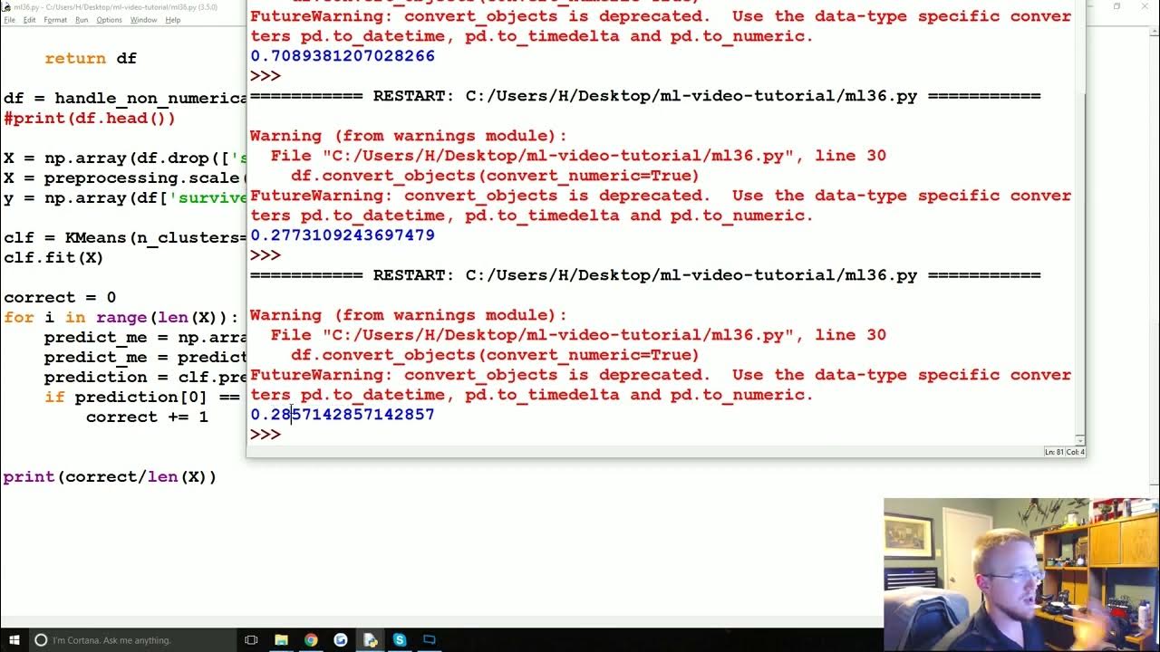 36 K Means with Titanic Dataset Practical Machine Learning Tutorial with Python p 36 red manc ...