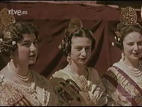 Valencia antigua. Fallas 1954, reportaje en color.